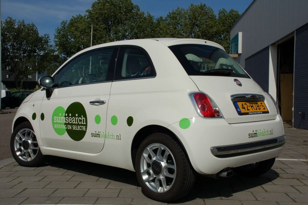 Reclame stickers auto - Van der Werf